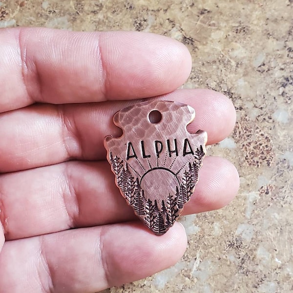 Arrowhead Dog Tag, Dog Tag Personalized, Sunrise Landing, Gift for ...
