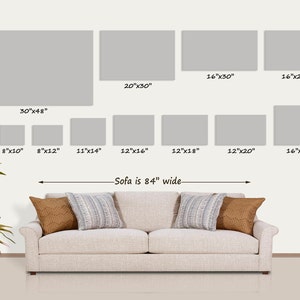 Landscape Frame Size Comparison Chart Mockup Wall Art Size - Etsy New ...