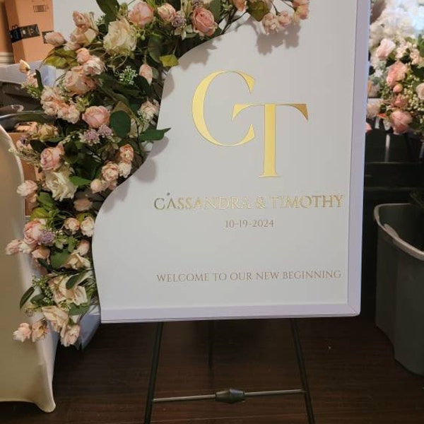 Pop up Flower Box Welcome Sign | Wedding Welcome Flower Box Sign ...