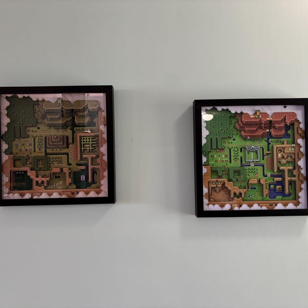 Nintendo - Zelda A Link to the Past - Shadow Box - 3D Effect - Wall Art ...