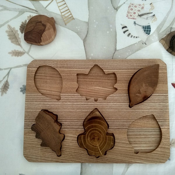 Baby Leaf Puzzle Baby Birthday Puzzle Montessori Toy Organic Toy ...