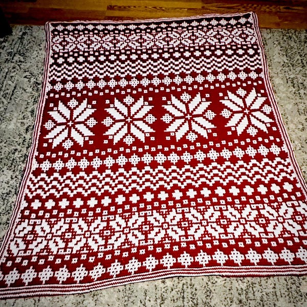 Nordic Star Mosaic Crochet Blanket Pattern (PDF) - Etsy