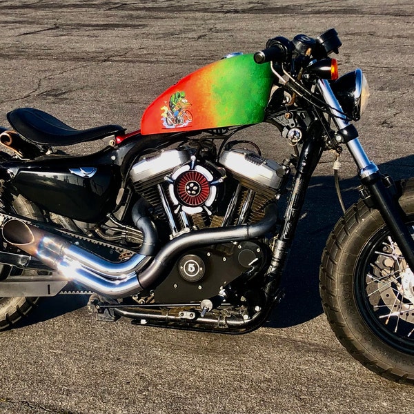 Gas Tank Cover Low Rider 7 Simonkustom, Fits on Harley Davidson, Indian ...