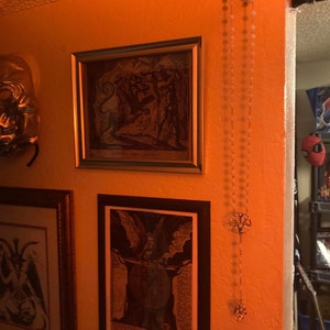 Pentagram and Demon Skull Rosary in Glow in the Dark or Black | Etsy