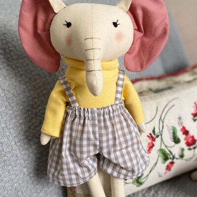 Elephant Sewing Pattern PDF Make a Stuffed Elephant Doll / Stuffed ...