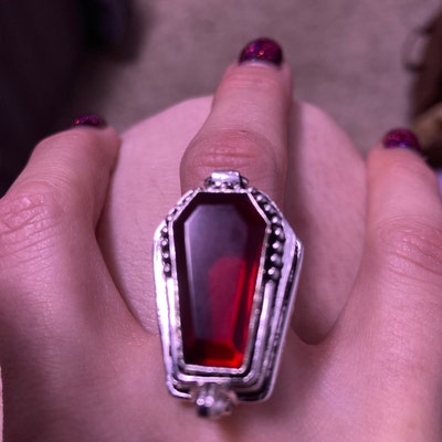 Poison Ring, Unique Secret Message ,925 Sterling Silver Plated , With ...