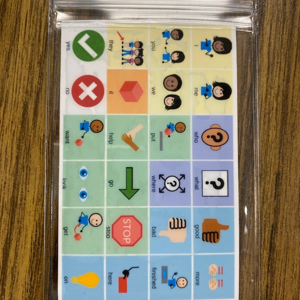 Mini Core Communication Board: Travel AAC Lanyard - Etsy