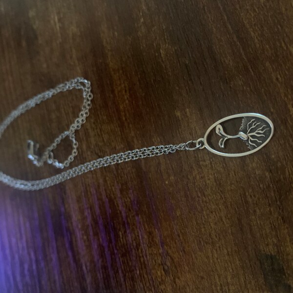 Sterling Silver Sprout Necklace / Seedling / Seed Necklace / Plant ...