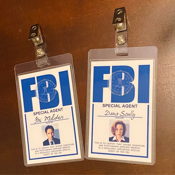 X FILES Dana Scully Badge ID Name Tag Card Costume Cosplay Prop ...