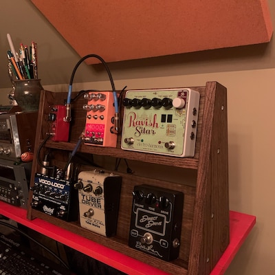 Vertical Desktop Pedalboard / Effects Pedal Stand / Guitar Pedals ...