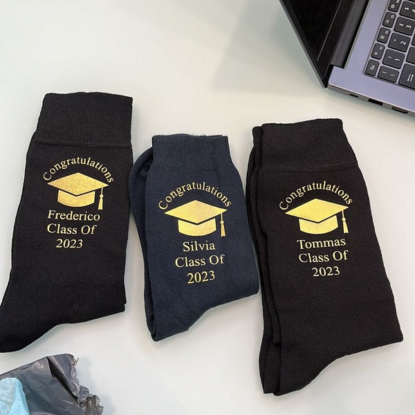 Graduation Socks - Personalised Graduation Socks - Choice of University ...