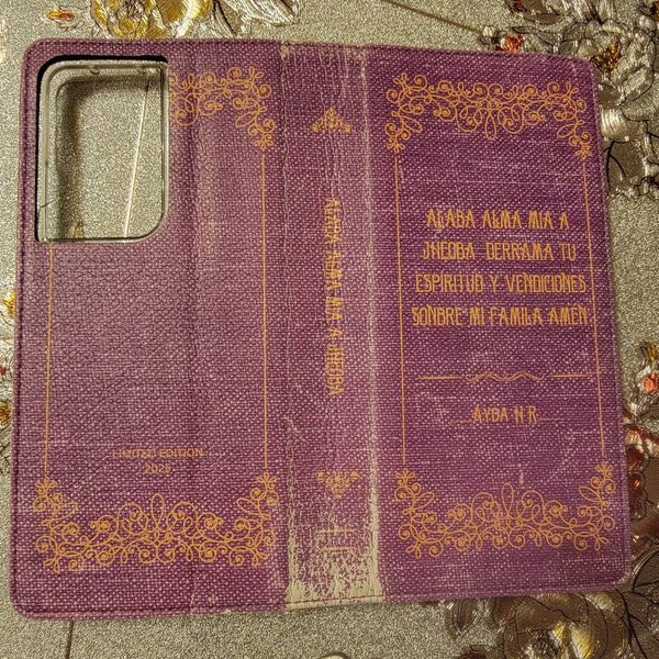 Custom Book Phone Case Wallet, Personalized Vintage Book Galaxy iPhone ...