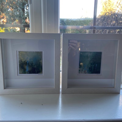 30 X Quality Deep Black Shadow Box Frame Wooden Grain Choice of Mounts ...