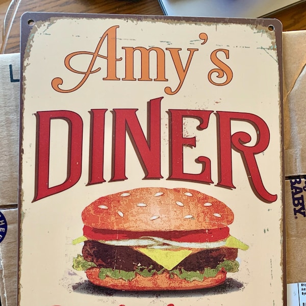 Custom DINER SIGN, Custom Diner Sign, Vintage Style Diner Sign ...