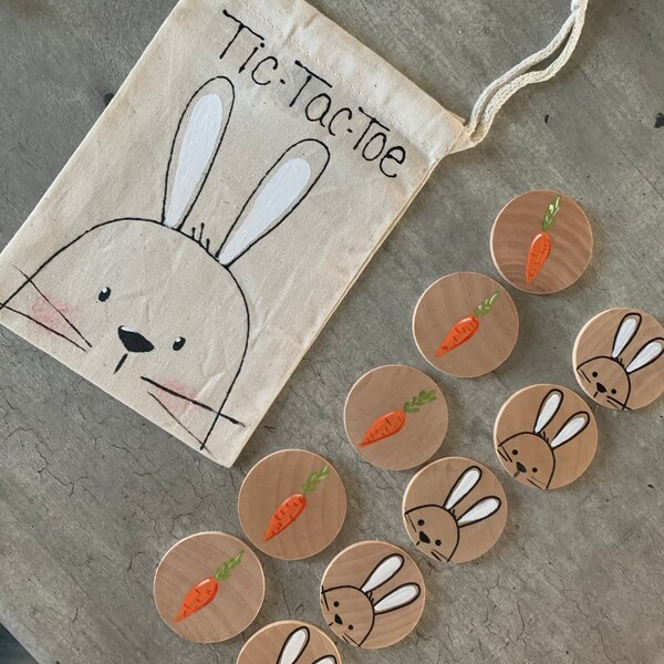 Easter Tic-tac-toe Game, Rabbit, Carrots, Tic-tac-toe - Etsy Canada