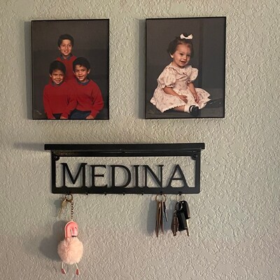 Custom Name Key Rack With Shelf - Etsy