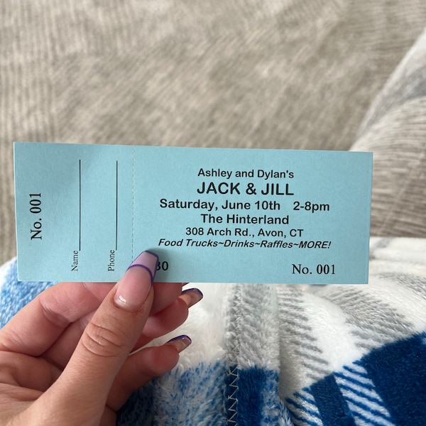 Custom Printed Raffle Tickets for Your Fundraiser! Your Choice of Card ...