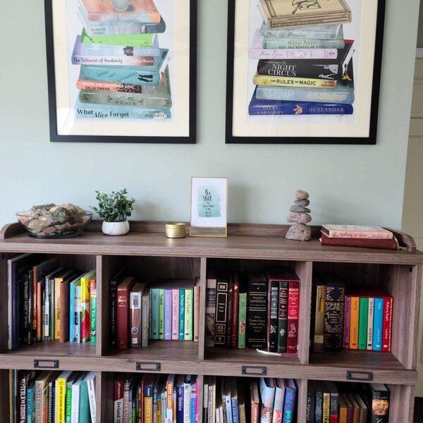 For the Love of Books Art Print * PERSONALIZED W/your 8 Favbook Titles ...