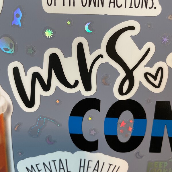 Mrs Sticker Mrs Decal Laptop Sticker Phone Sticker Tumbler Sticker Car ...