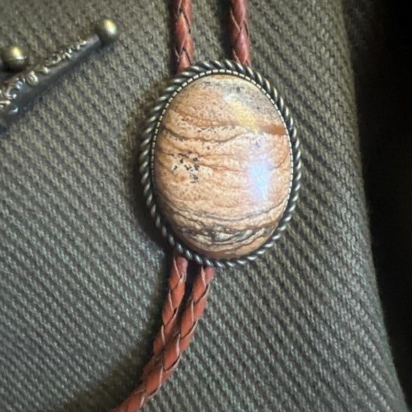 Engraved Tree Bolo Tie Pine Forest Moon Gifts for Him Bola Leather ...