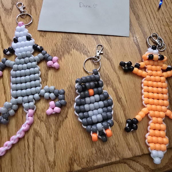 Beaded Animal Keychain | Ocean Animals | Pony Bead Animals | 90s ...
