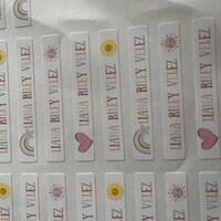 72 Skinny School Supply Labels Dishwasher Safe Waterproof Labels ...