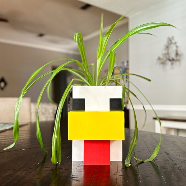 Minecraft Chicken Planter / Pencil Pen Holder, Minecraft Mojang Bird ...