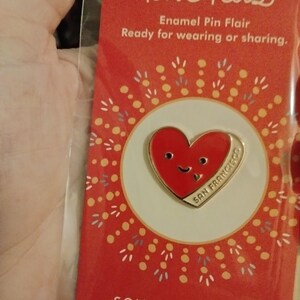 Happy Heart Pin Gold Heart Enamel Pin Gold Heart Lapel Pin Gift for ...