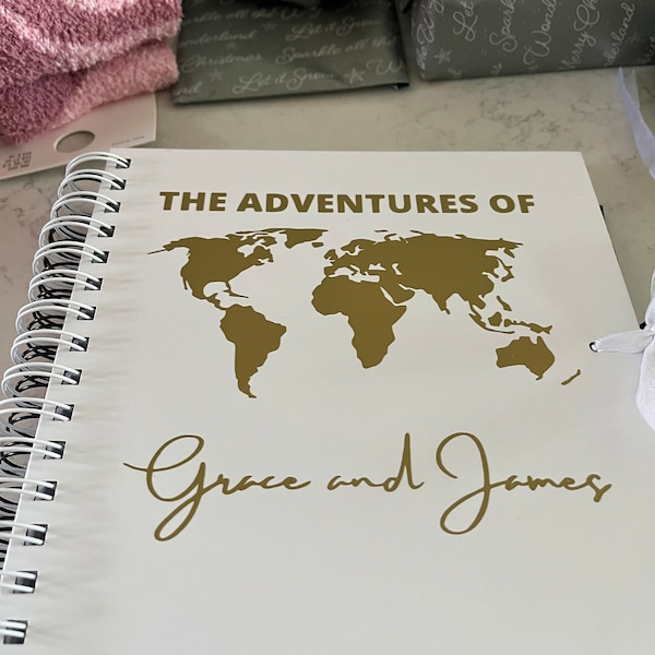 Personalised Travel Scrapbook, World Map Scrapbook, Adventure Scrapbook ...