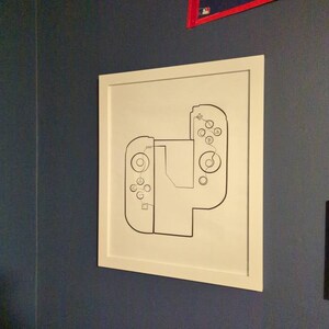 8 Abstract Controller Line Drawing, Minimalist Art, Gaming Wall Decor ...