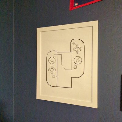 8 Abstract Controller Line Drawing, Minimalist Art, Gaming Wall Decor ...