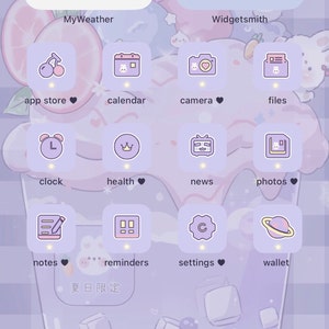 50 Icon Cute Small Girl Ios Icons Pack, iPhone Theme, App Cover, Icons ...