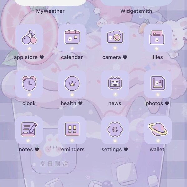 100 Cute Kawaii Cat Ios Icons Pack, iPhone Theme, App, Icons, Ipad ...