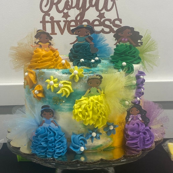 Multicultural Princess Themed Cupcake Toppers, African American ...