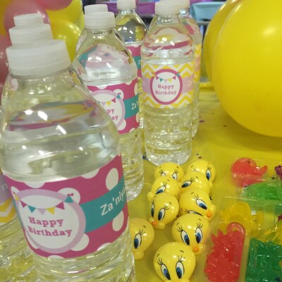 INSTANT DOWNLOAD Pink Lemonade Editable Water Bottle Labels / - Etsy