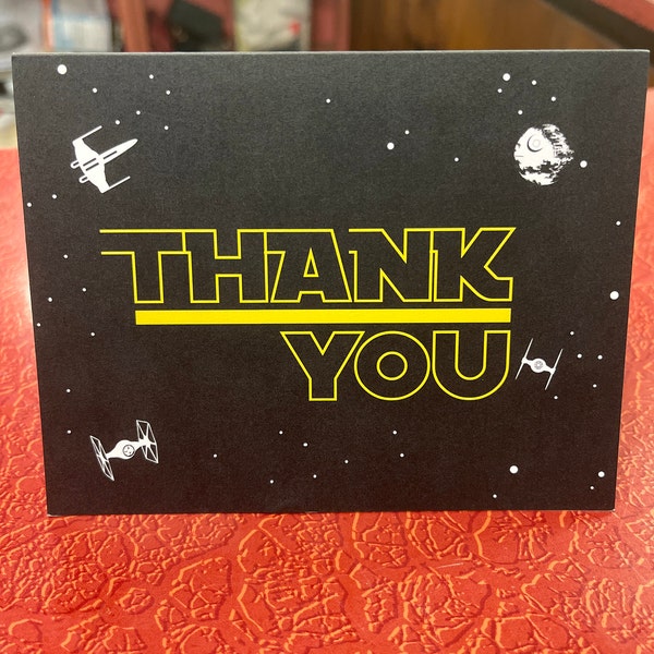 Star Wars Thank You Cards - Etsy