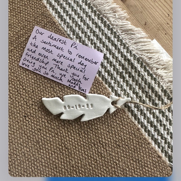 Personalised Clay New Home Hanging Sign/ Keepsake Housewarming Present ...