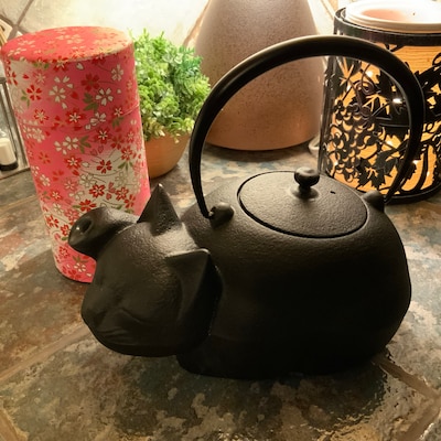 Japanese Cast Iron Teapot Kettle Nambu Nanbu Tekki Tetsubin Kyusu Cat Kitty,japanese Art,kawaii ...