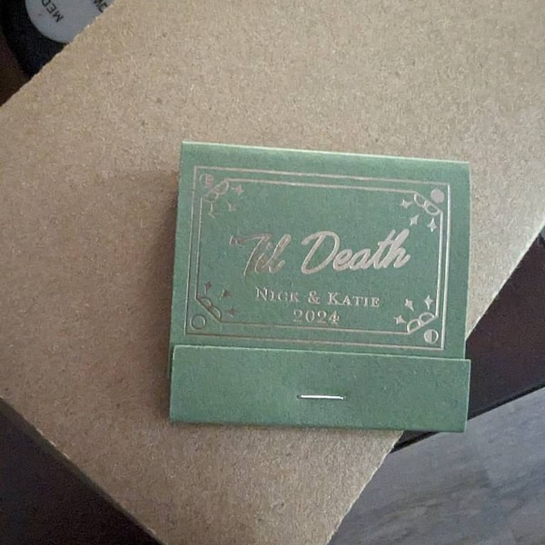Custom Matchbooks 'til Death Matchbook Wedding Favor, Wedding Matches ...