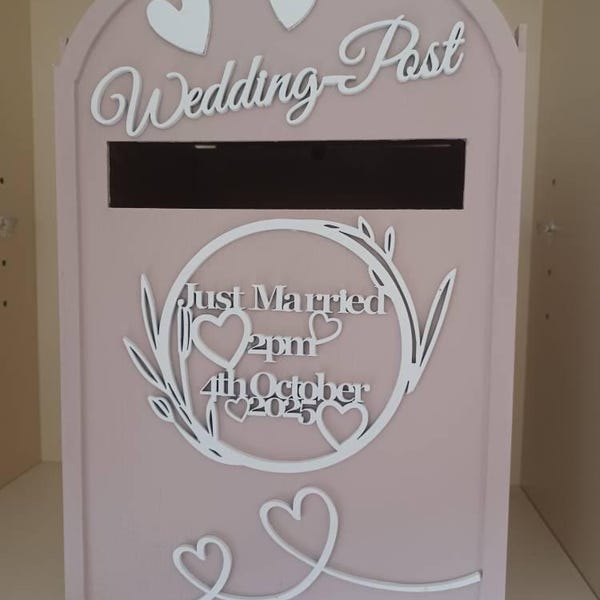 PERSONALISED Wedding Postbox Mdf Wedding Card Post Box - Etsy UK