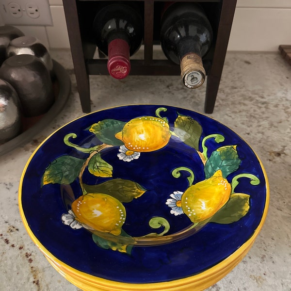Italian Ceramic Lemon Decorations for Kitchen - Hand Painted Kitchen ...