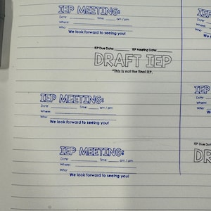 IEP Meeting Checklist Sticky Note Pad | 50 Sheets - Etsy