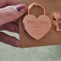 Engraved Heart Love Lock With Key - Travel Bridge Love Locks for ...