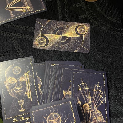 Tarot Card Poster Nine of Pentacles Mystical Universe Tarot - Etsy
