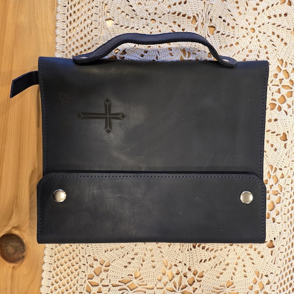 Handmade Leather Bible Cover,engraved Bible Cover,custom Size Bible ...