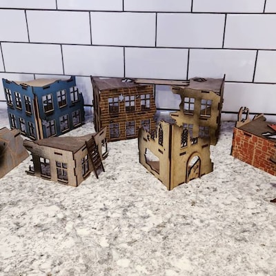 Laser Cutting Files SVG WW2 industrial Buildings - Etsy
