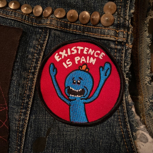 Mr. Meeseeks "existence is Pain" 3.5" Patch. - Etsy