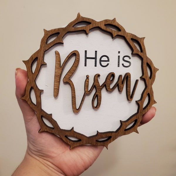 Easter Tiered Tray, Easter Tier Tray, Easter Decor, He is Risen ...