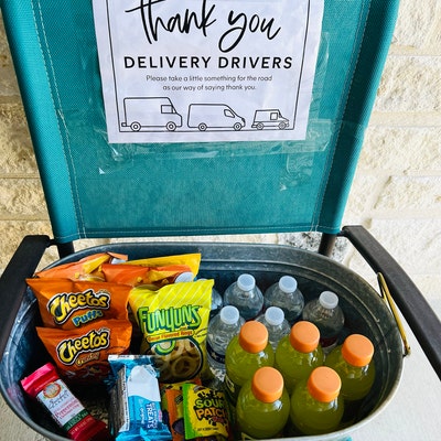 Delivery Driver Thank You Appreciation Snack Sign Printable 8.5x11 for ...