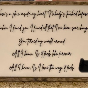 3d Wood Framed Custom Song Lyrics Sign Jason Aldean You Make It Easy ...